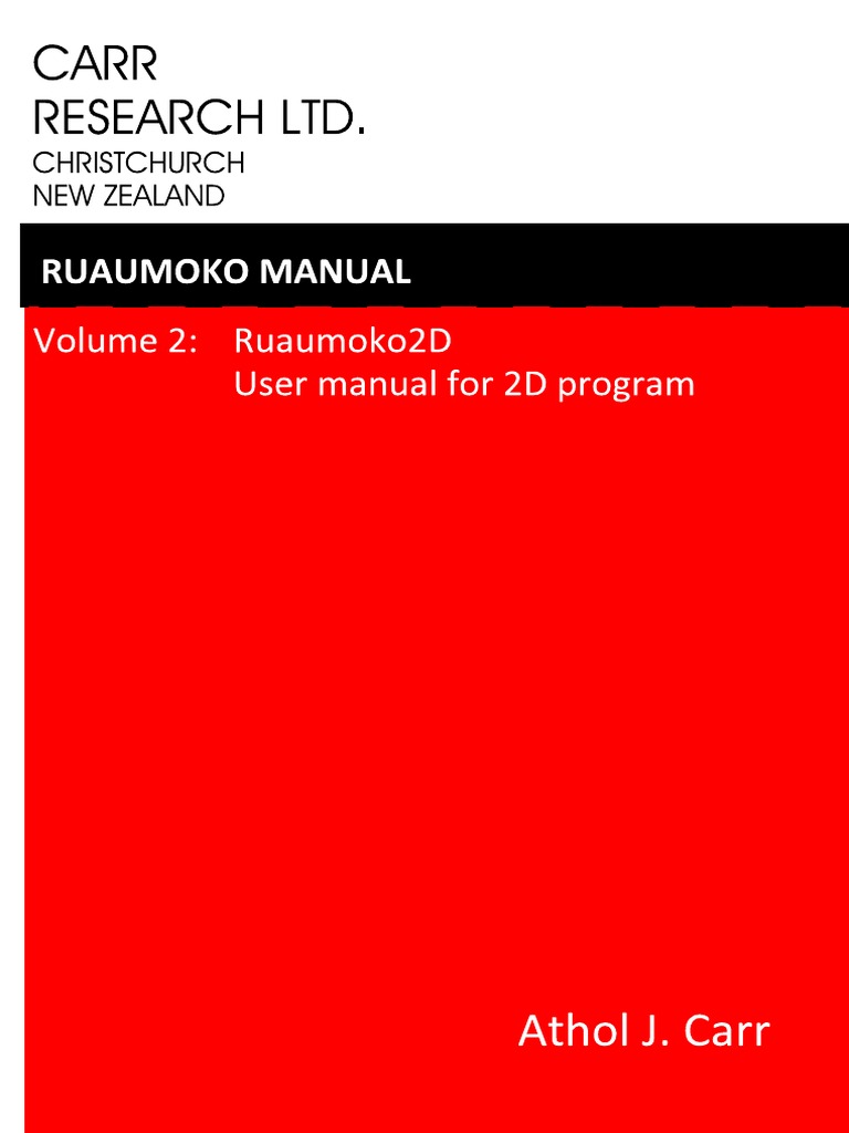 Ruaumoko 2 D | PDF | Computer File | Dispersion (Optics)