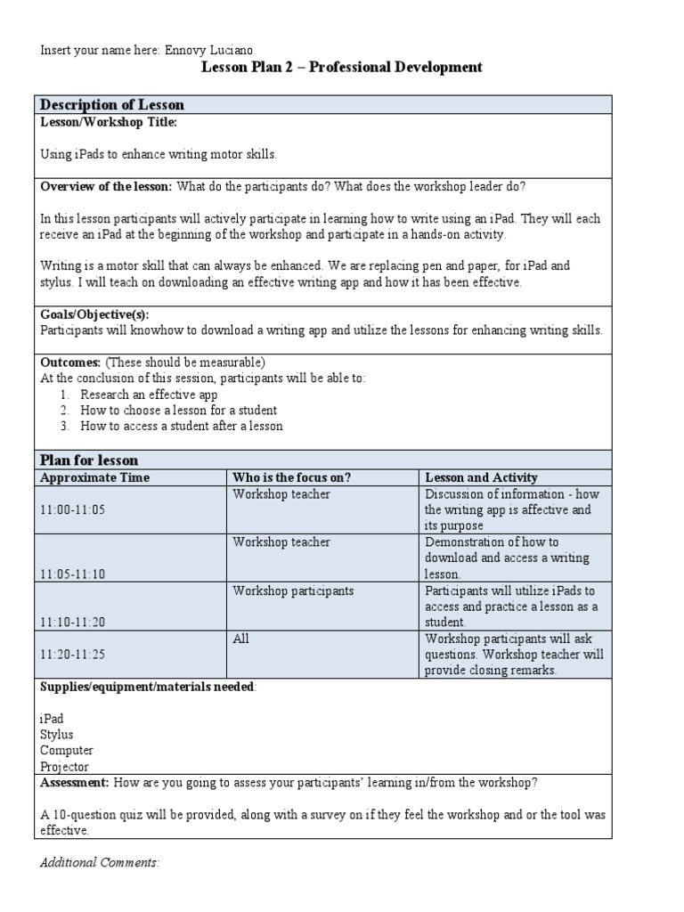 Lesson Plan 2 | PDF | Lesson Plan | Pedagogy