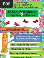 DLP COT 1 Filipino 4 Pagsunod Sa Panuto | PDF