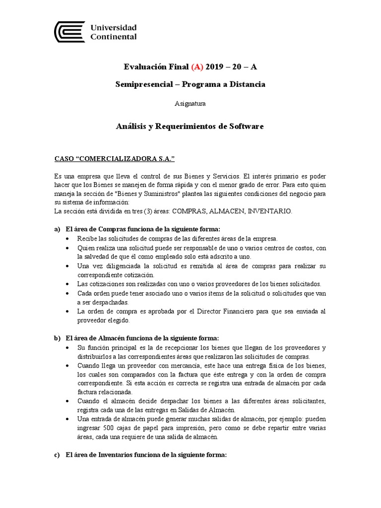 Análisis y Requerimientos de Software - Consigna A Resuelto | PDF ...