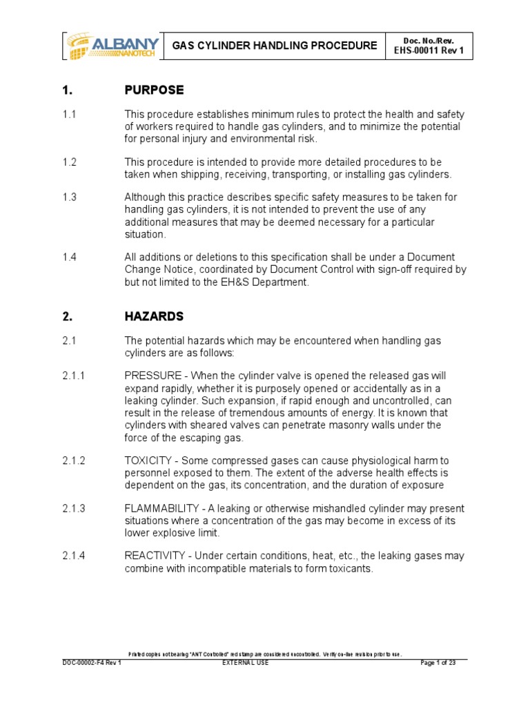 Gas Cylinder Safety Guide | PDF | Leak | Valve