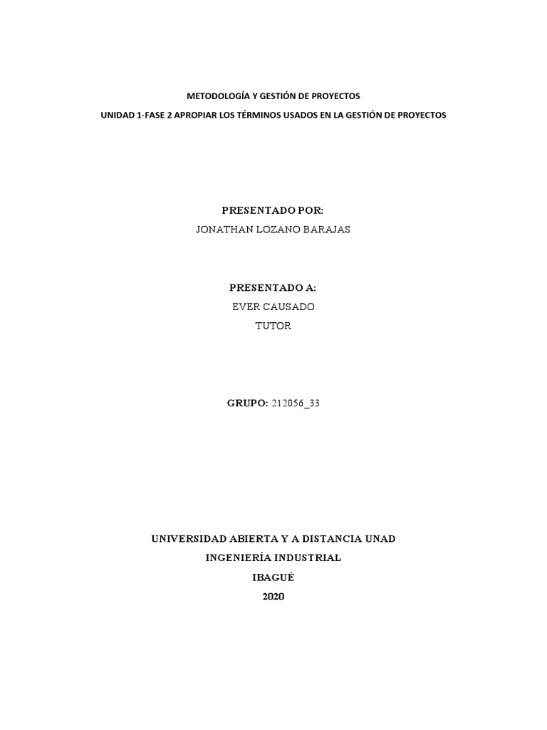 Jonathan Lozano Individual PDF | Descargar gratis PDF | Calidad ...