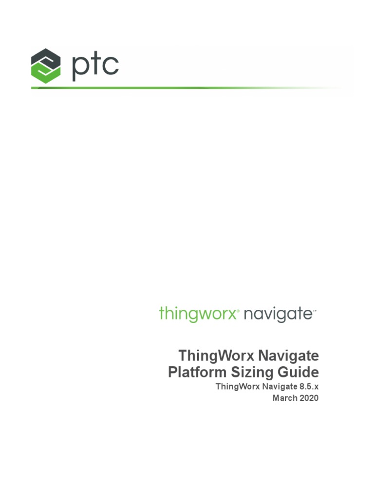 ThingWorx Navigate 8 5 Sizing Guide | PDF | Copyright Infringement | Databases