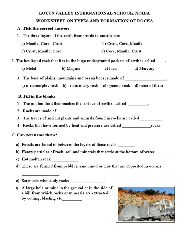 WKST 1 L 7 Formation of Rocks and Their Types-1 | PDF