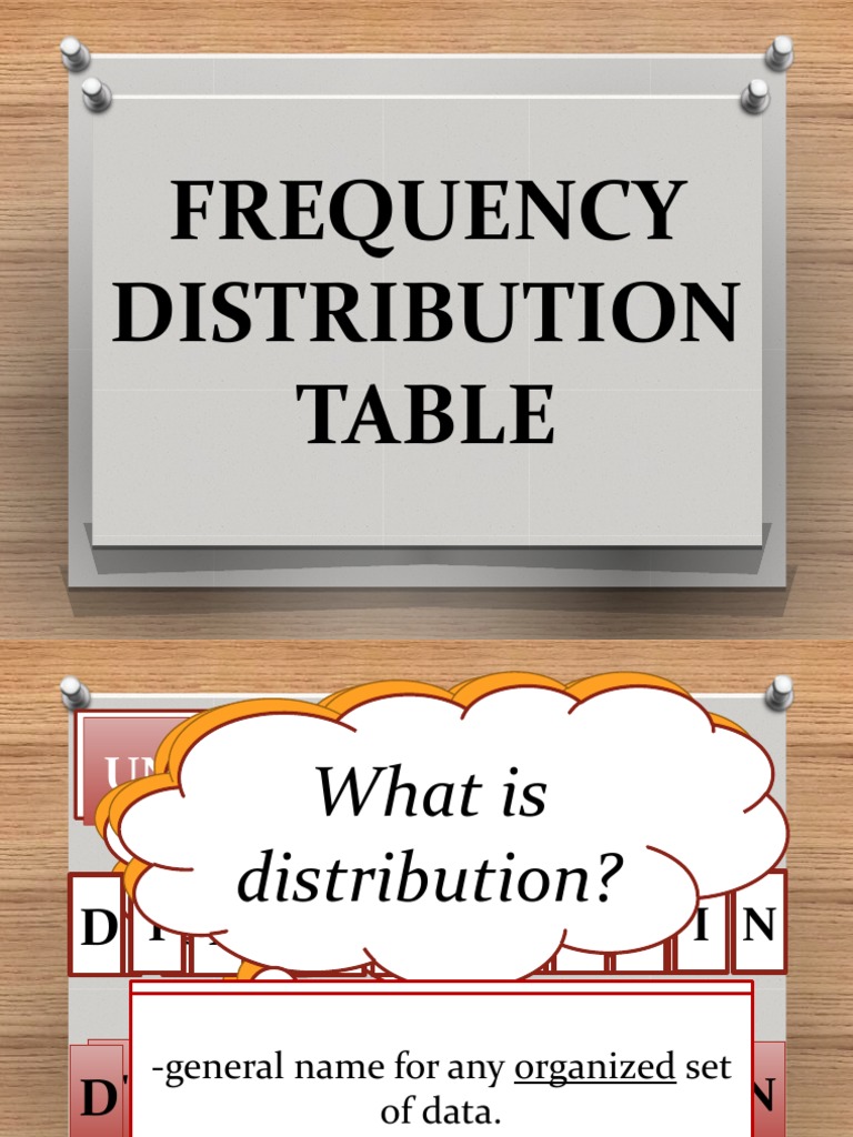 Frequency Distribution Table | PDF | Statistics | Science