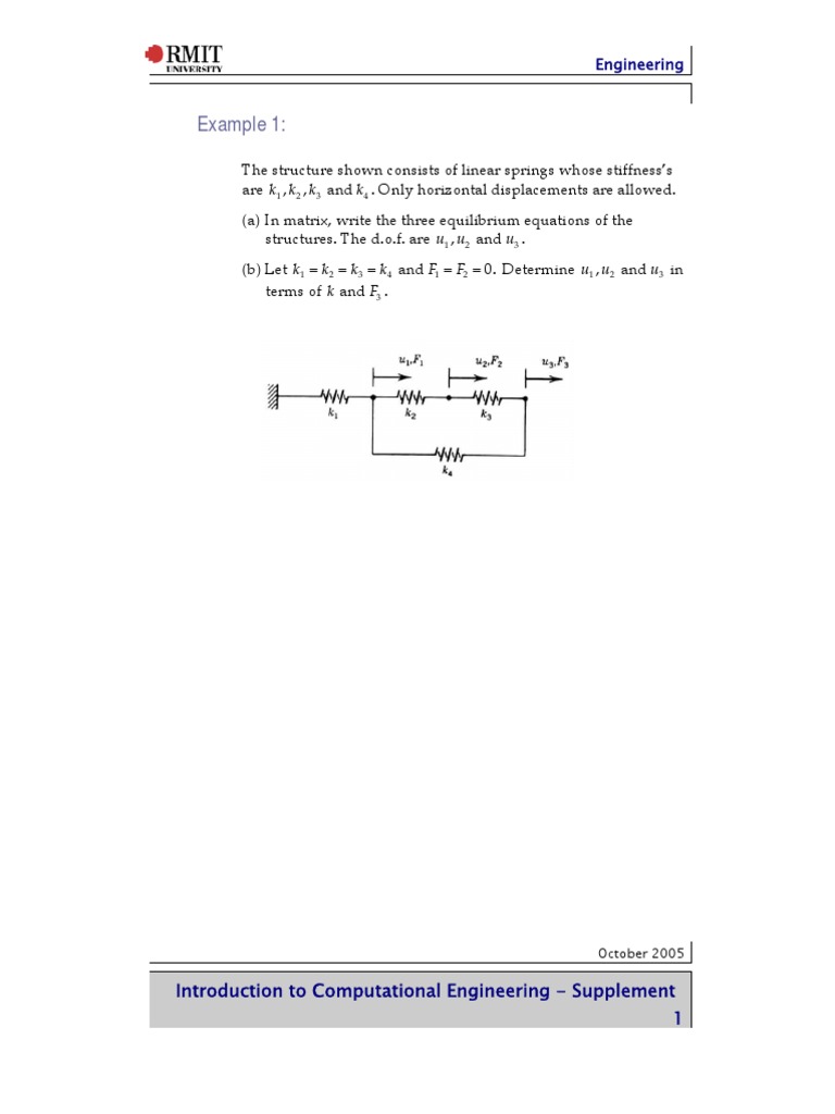 FEM Examples | Matrix (Mathematics) | Physics & Mathematics