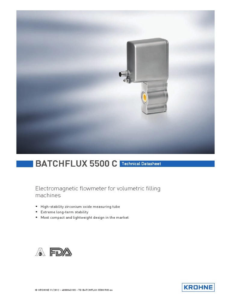 Flow Meter BATCHFLUX5500C | PDF | Flow Measurement | Ac Power Plugs And ...