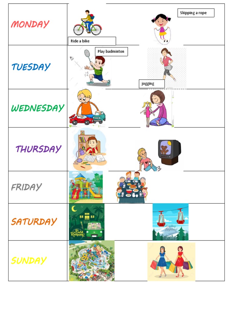 Our Week Poster - Year 2 | PDF