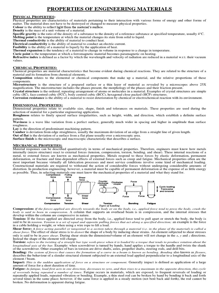 Properties of Engineering Materials | PDF | Deformation (Engineering ...