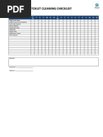 Toilet Cleaning Checklist Template | PDF | Toilet | Public Health