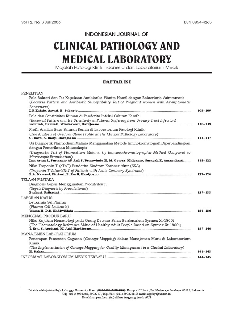 Clinical Pathology and Medical Laboratory: Indonesian Journal of | PDF ...
