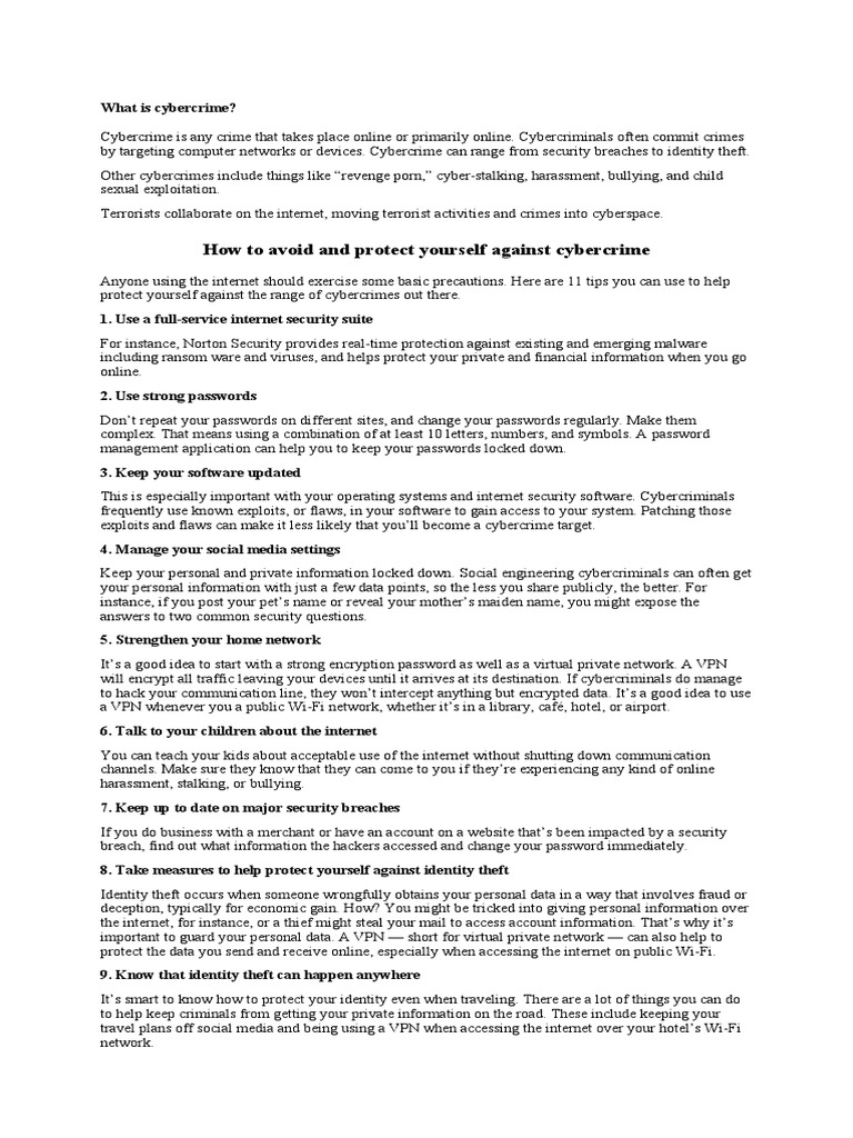 How To Avoid Online Scams | PDF | Identity Theft | Cybercrime