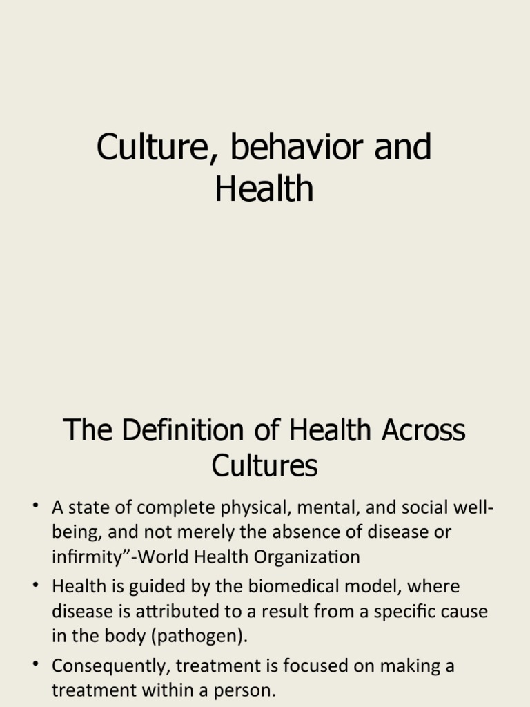 Culture, Behavior and Health 8 and 9 Part II | PDF | Cardiovascular ...
