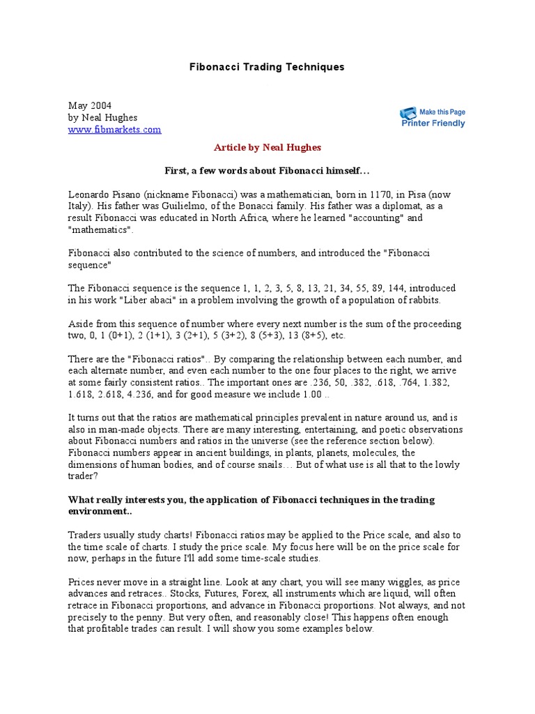 Fibonacci Trading Techniques | PDF