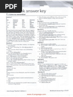 Interchange 3 - Workbook Answer Key - 5th Ed | PDF