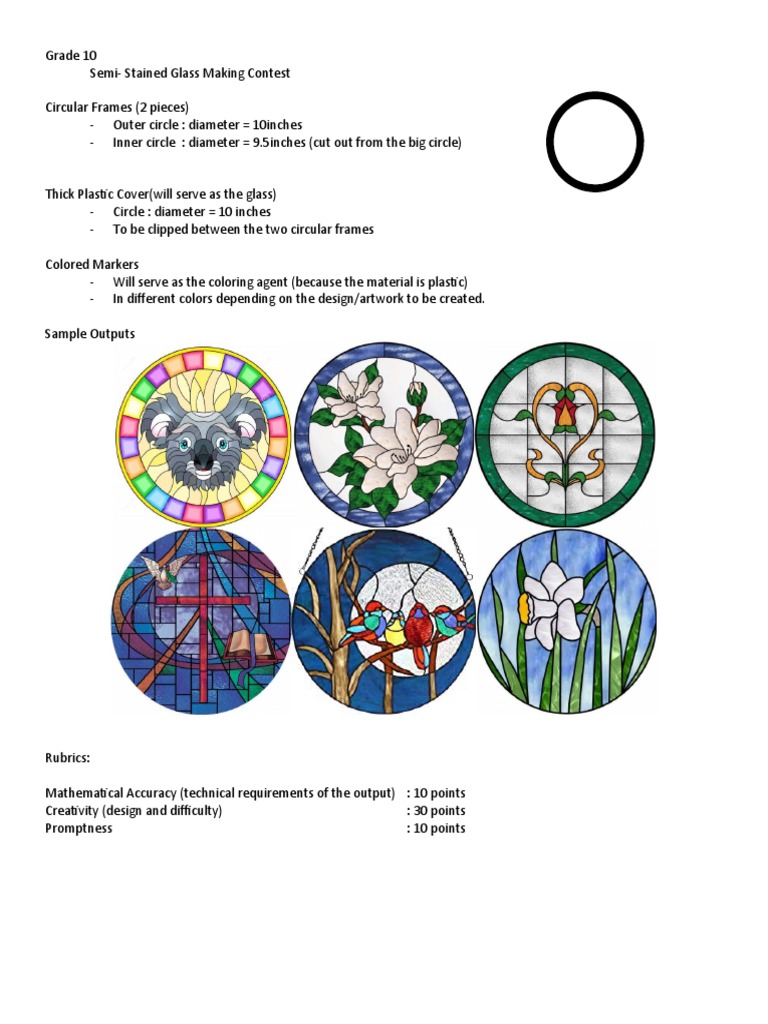 Stained-Glass - Mathematics 10 | PDF | Home & Garden | Art