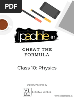 Formula Sheet - Physics Class 10 CBSE | PDF | Teaching Methods & Materials