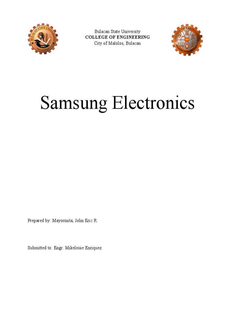 An Analysis of Samsung Electronics' Manufacturing Process, Supply Chain ...