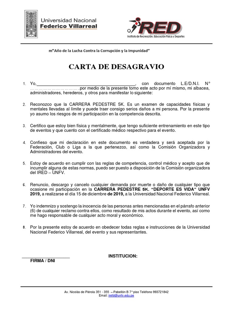 Carta de Desagravio | PDF
