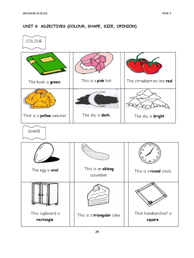 UNIT 6 - Adjectives | PDF | Clothing | Consumer Goods