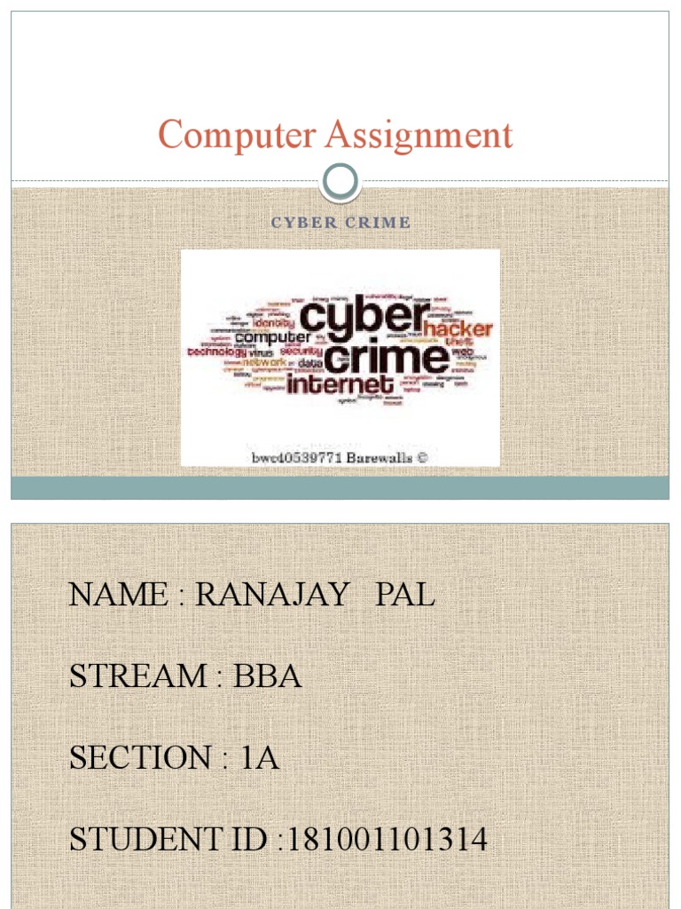 Computer Assignment | PDF | Cybercrime | Cyberwarfare