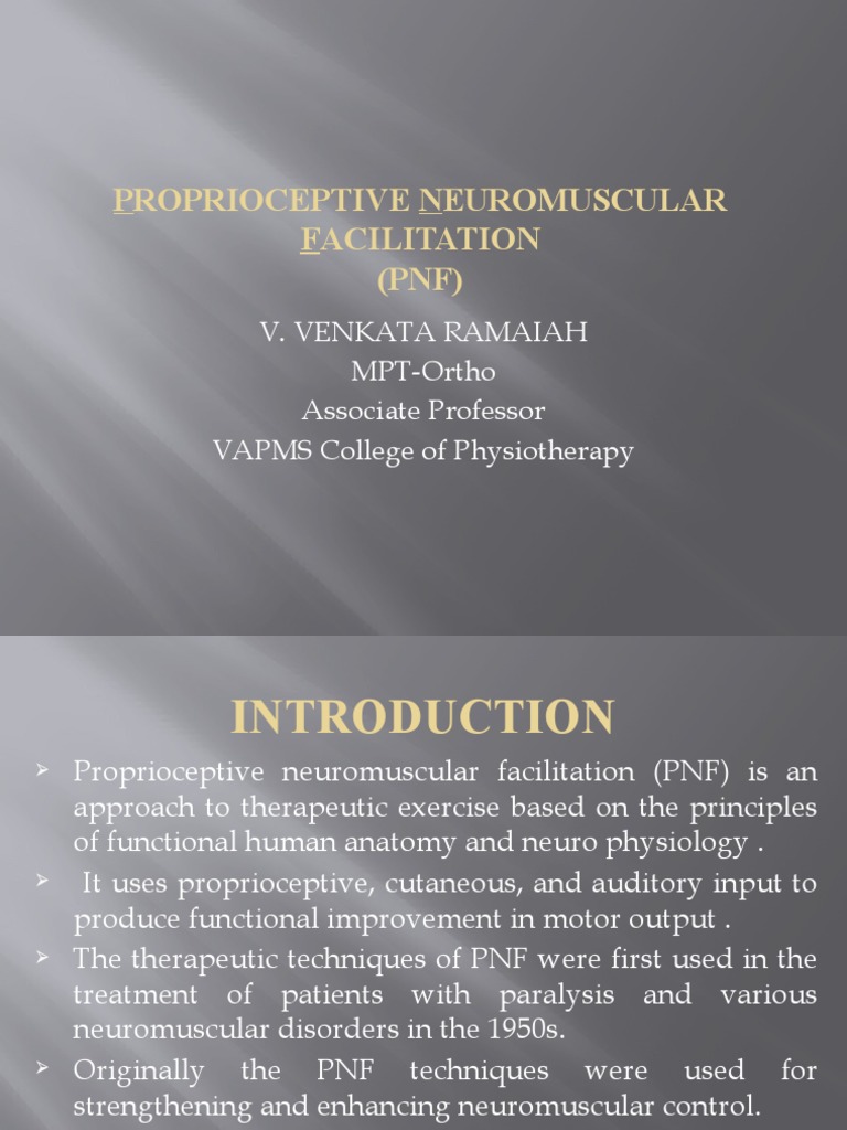 Proprioceptive Neuromuscular Facilitation | PDF | Anatomical Terms Of ...