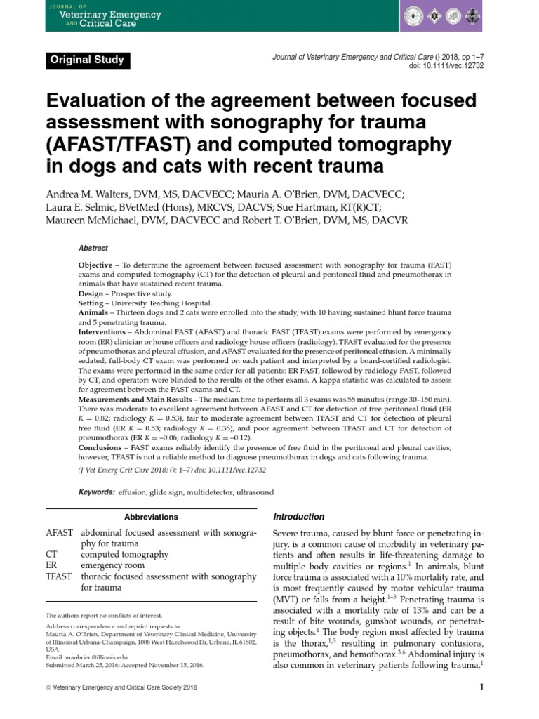 Afast Tfast | PDF | Radiology | Ct Scan