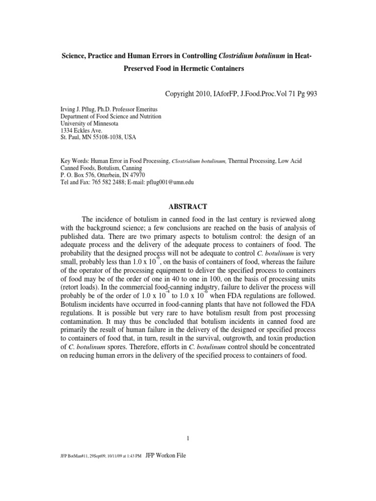 Science Practice and Human Errors in Con PDF | PDF | Botulinum Toxin ...