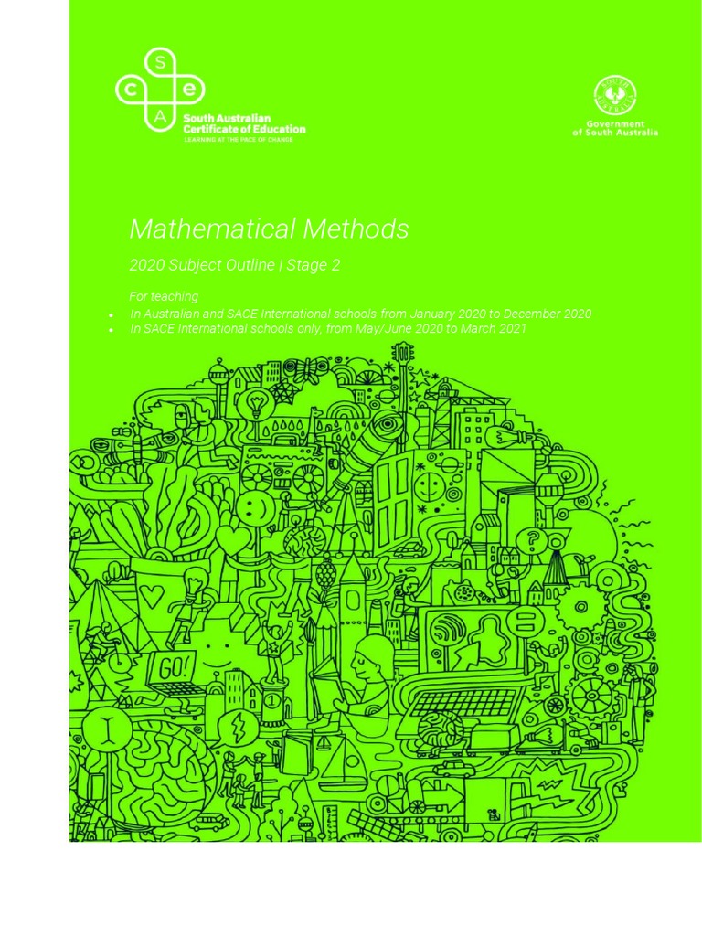 Stage 2 Mathematical Methods Subject Outline 2020 | PDF | Trigonometric ...