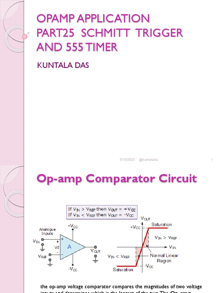 Op-Amp Comparators and 555 Timer Guide | PDF | Operational Amplifier ...