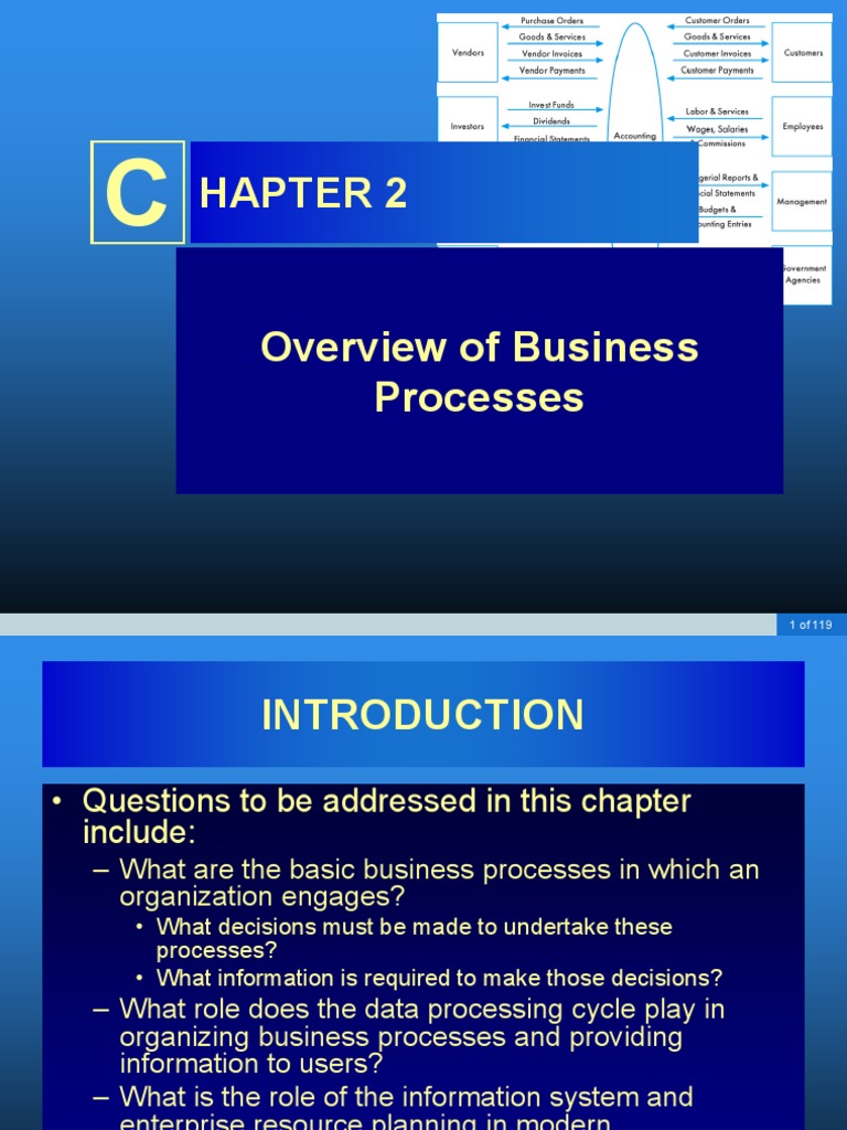 Hapter 2 Overview of Business Processes | PDF | Debits And Credits ...