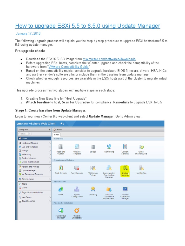 How To Upgrade ESXi 5 | PDF | Computing Platforms | Operating System ...