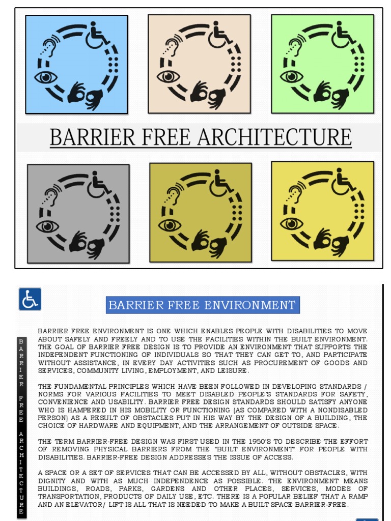 Barrier Free Architecture | PDF | Accessibility | Wheelchair