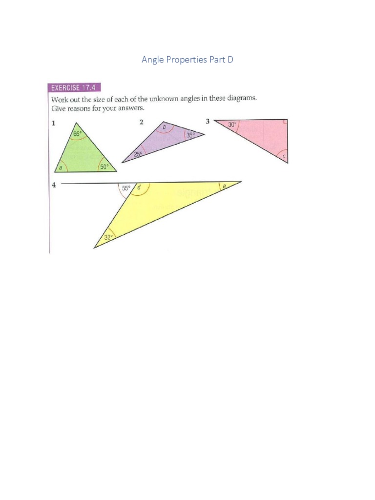 Angle Properties Note 4 | PDF