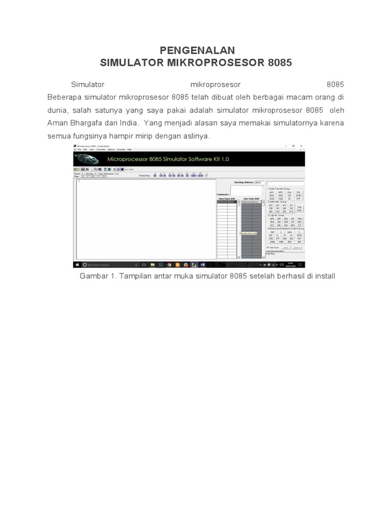 PENGENALAN Simulator 8085 | PDF