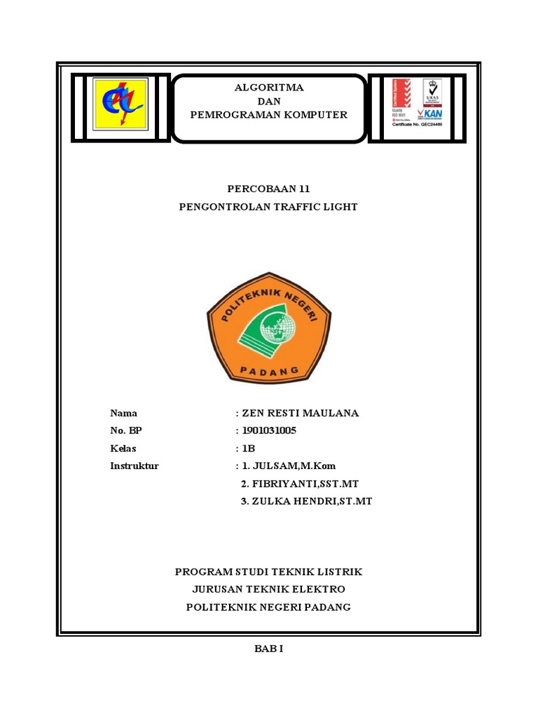 Laporan Praktek Algoritma Pemrograman Traffic Light Dengan Delphi | PDF