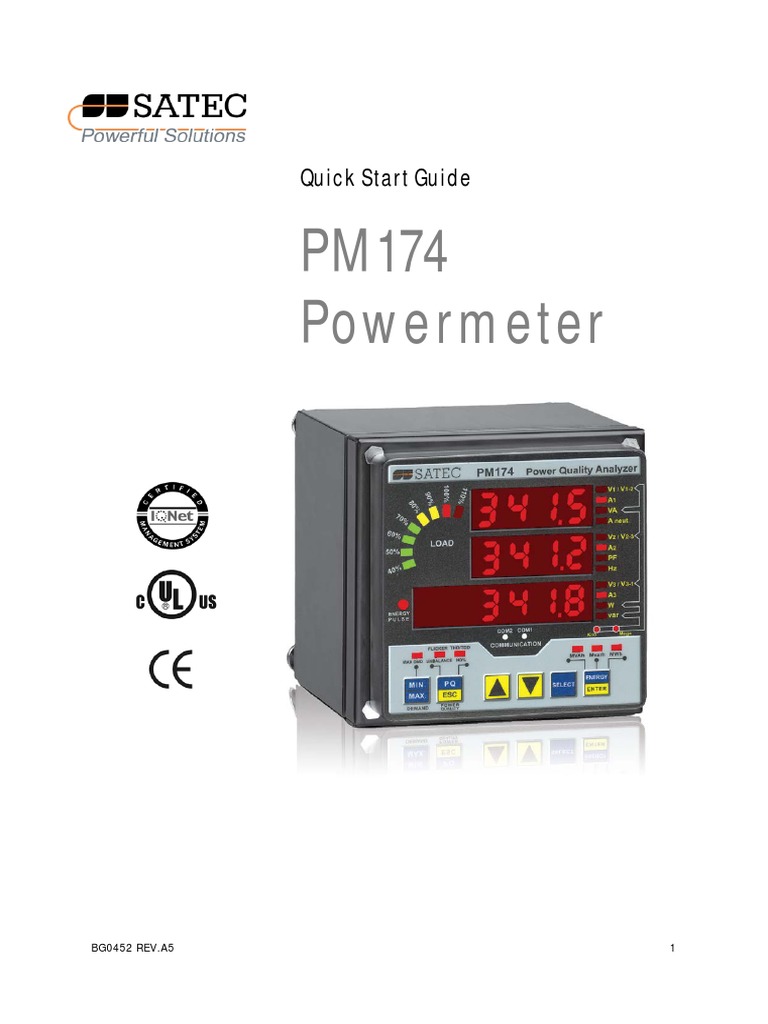 PM174 Powermeter: Quick Start Guide | PDF | Power Supply | Internet ...