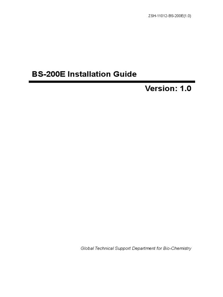 BS-200E Installation Guide - V1.0 - EN | PDF | Electrical Connector | Ac Power Plugs And Sockets