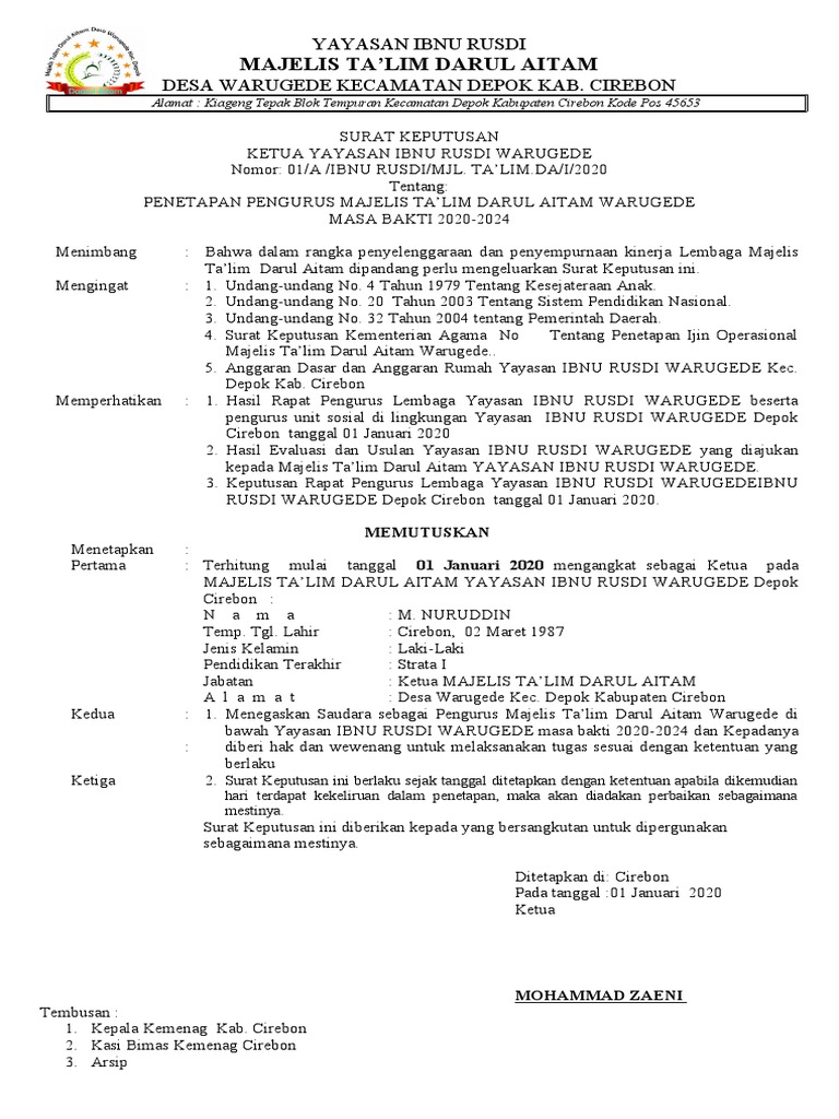 PENGURUSAN MAJELIS TA'LIM | PDF