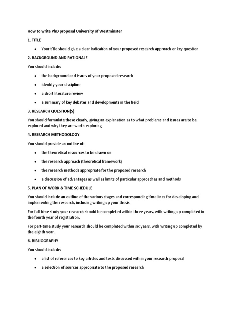 How To Write PHD Proposal