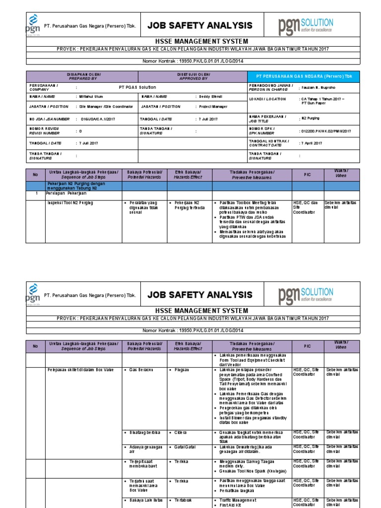 JSA Purging N2 | PDF