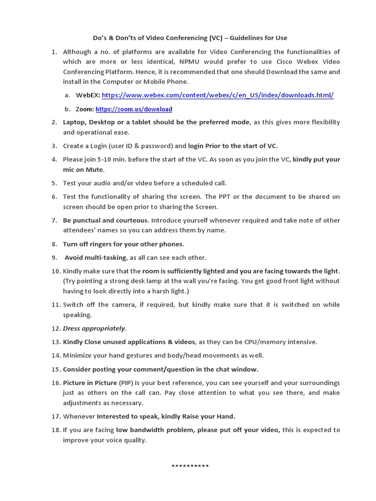 Guidelines For Joining A VC | PDF