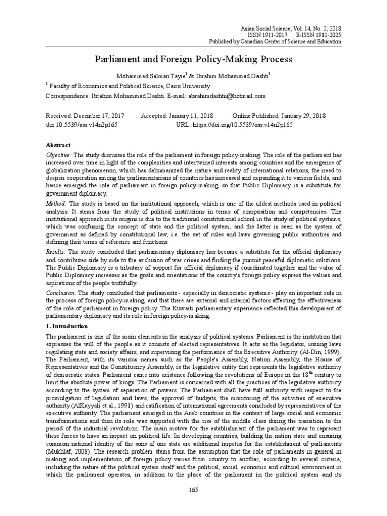 External Determinant of The Foreign Policy | PDF | Diplomacy | Negotiation