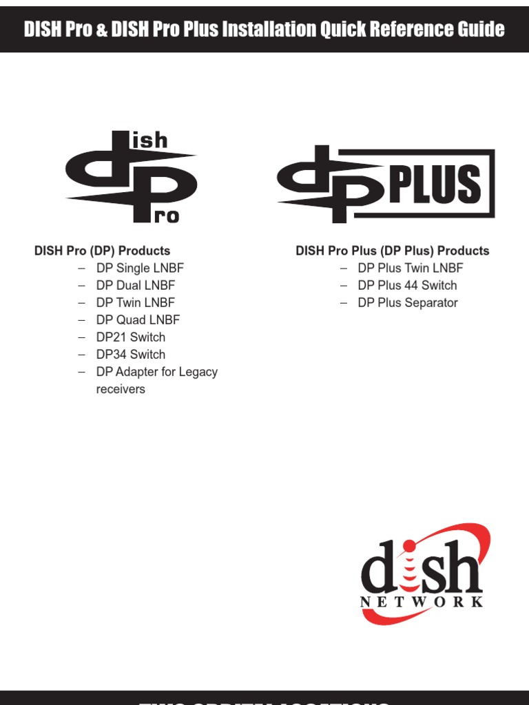 DISH Pro-DISH Pro Plus Installation Quick Reference Guide | PDF ...