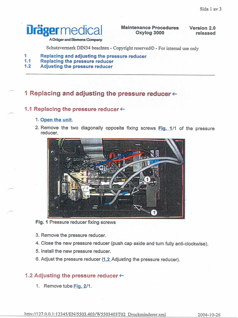 Oxylog 3000 - Maintenance Procedures | PDF