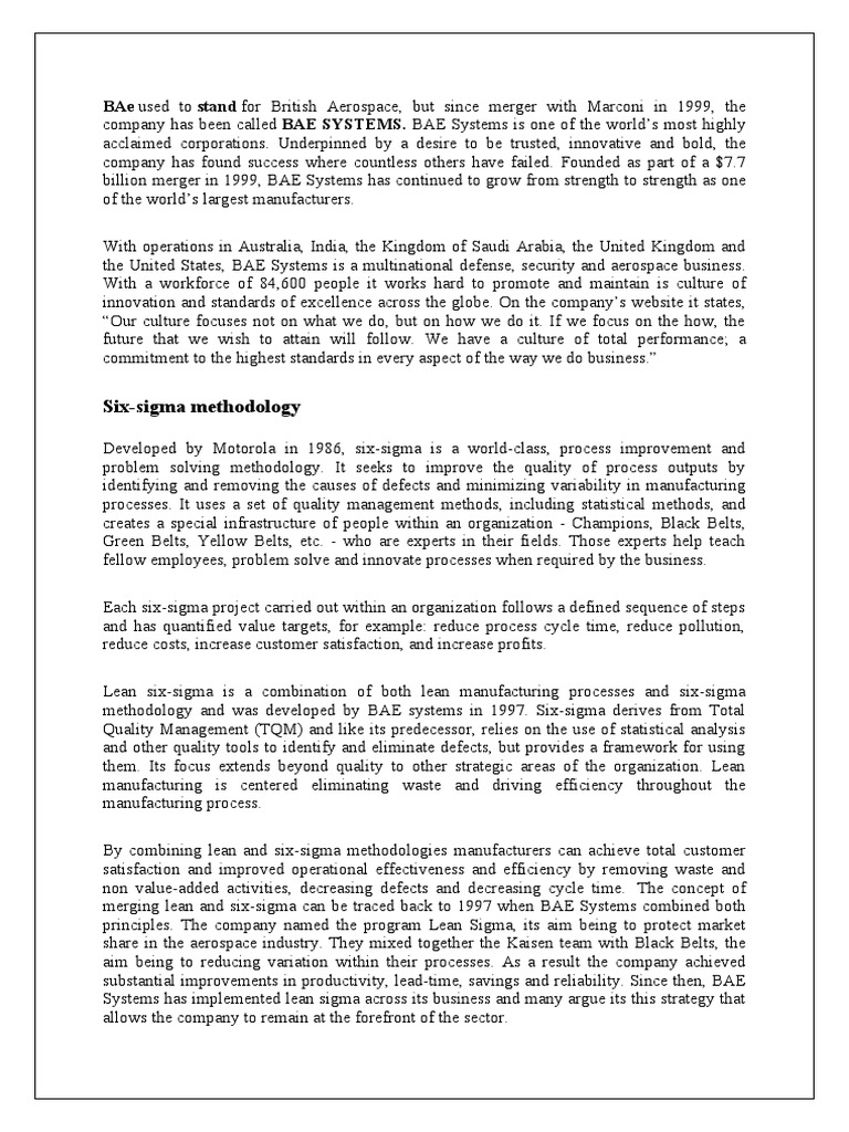 Six-Sigma Methodology | PDF | Six Sigma | Production And Manufacturing