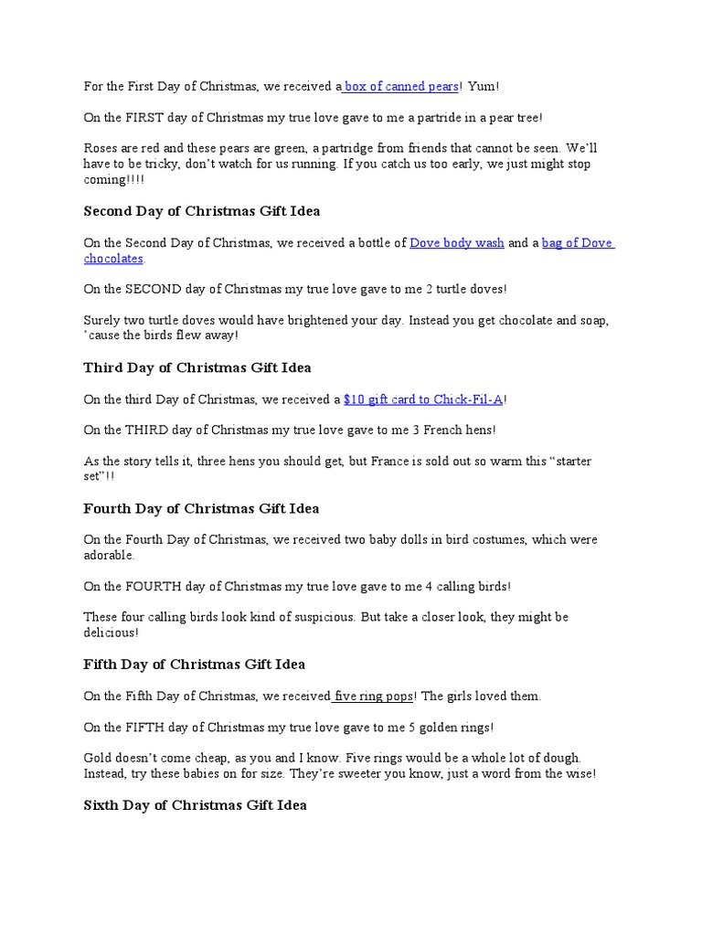 12 Days of Christmas Numbers | PDF | Christmas