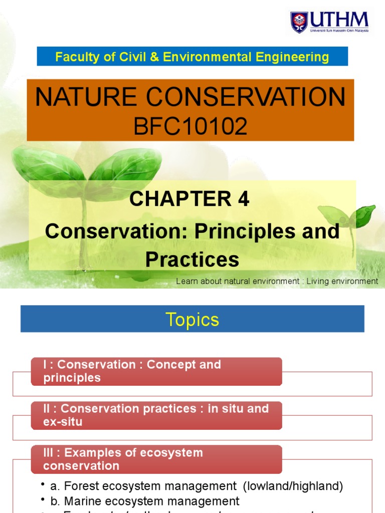 CHAPTER 4 Sem 1 20182019 | PDF | Conservation Biology | Ecosystem