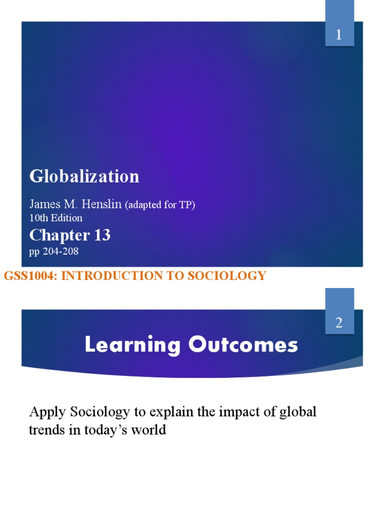 GSS1004 Lecture - Globalisation - (Tutor) - Apr - 2018 | PDF | World Systems Theory | Globalization