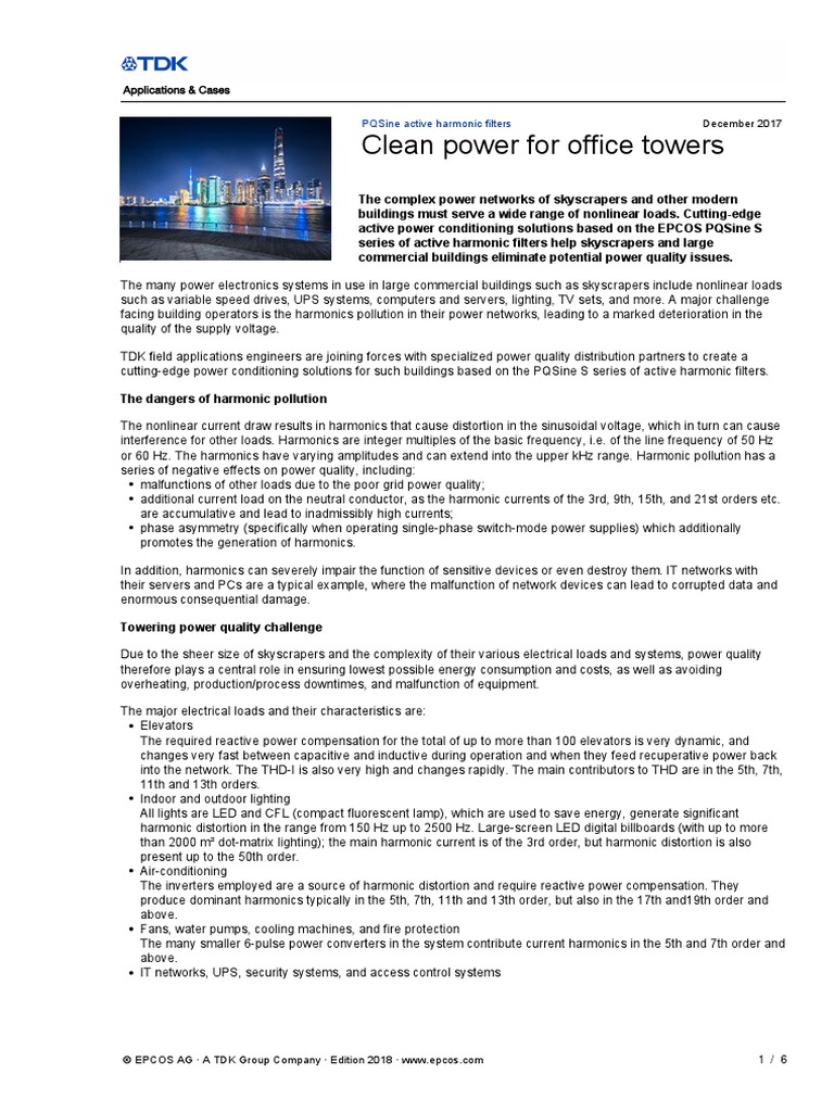 EPCOS AHF Reference | PDF | Mains Electricity | Electrical Engineering